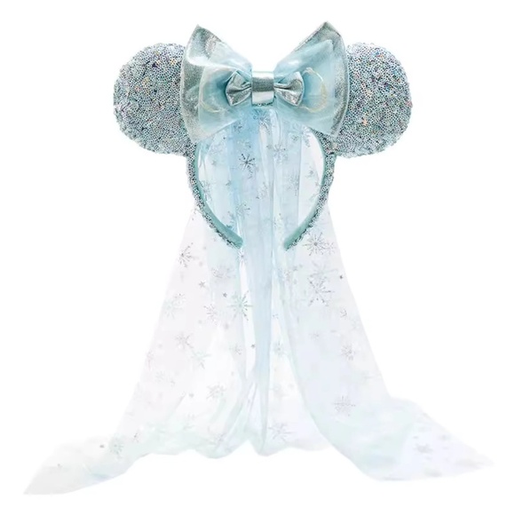 Disney | Accessories | Disney Frozen Elsa Lightup Minnie Ears With Veil ...